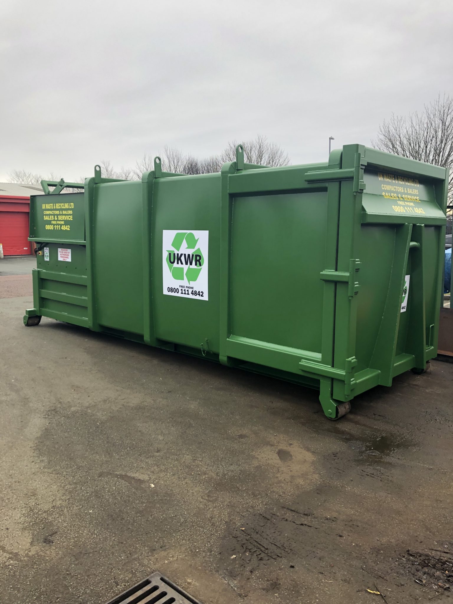 UKWR Portable Waste Compactor - RORO Hook, 25 - 35YD Sealed Front Load ...